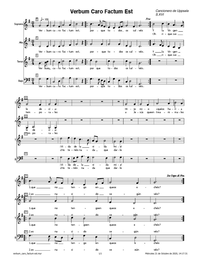 Verbum Caro Factum Est | PDF