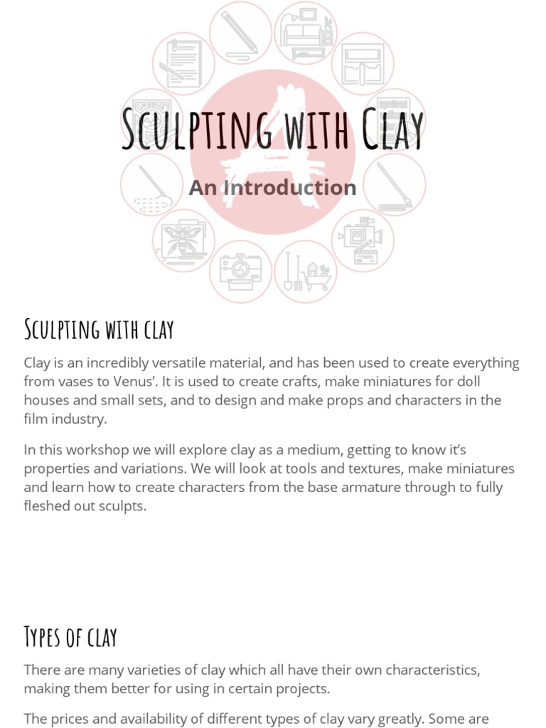 Sculpting With Clay: An Introduction | PDF | Sculpture | Pottery