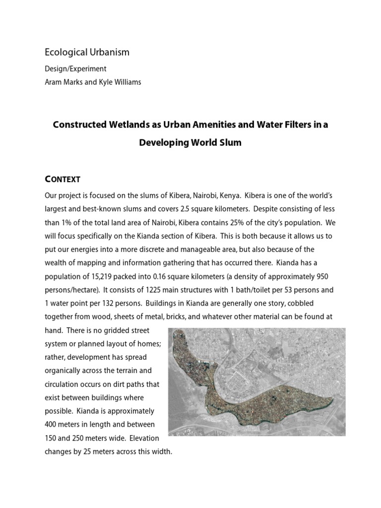 Constructed Wetlands for Kibera | PDF | Sewage | Sanitation