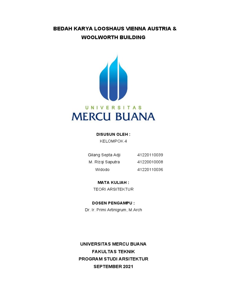 Bedah Karya Looshaus Vienna Austria | PDF