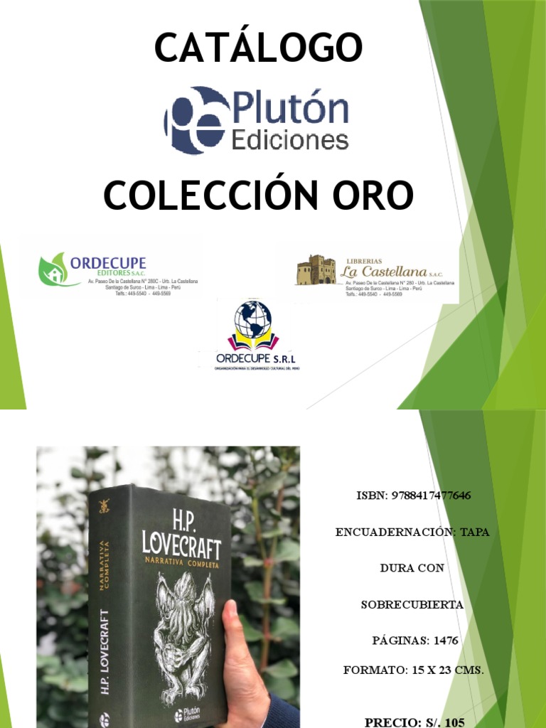 Catálogo Colección Oro Plutón Ediciones | PDF | Hogar, jardinería y bricolaje