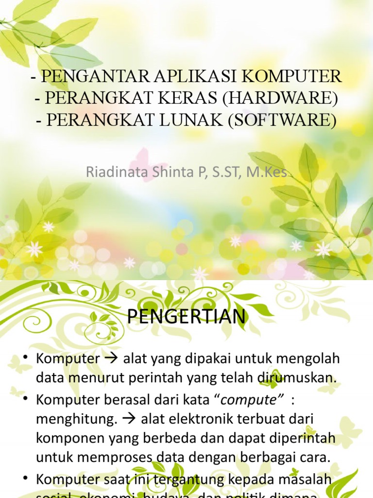 Pengantar Aplikasi Komputer Dasar | PDF