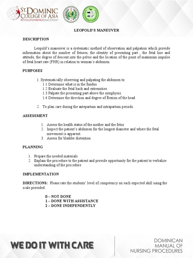 Procedure For Return Demonstration | PDF | Injection (Medicine ...