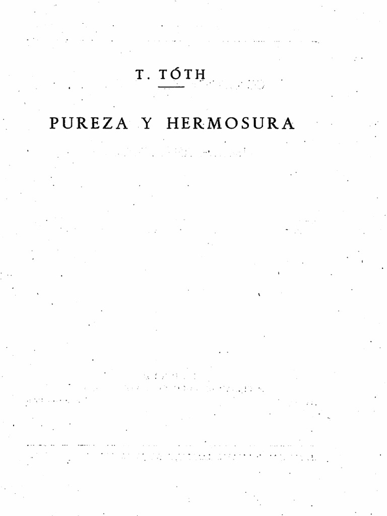 Pureza y Hermosura - Mons. Tihamer Toth | PDF