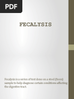Fecalysis Guide for Lab Technicians | PDF | Human Feces | Feces