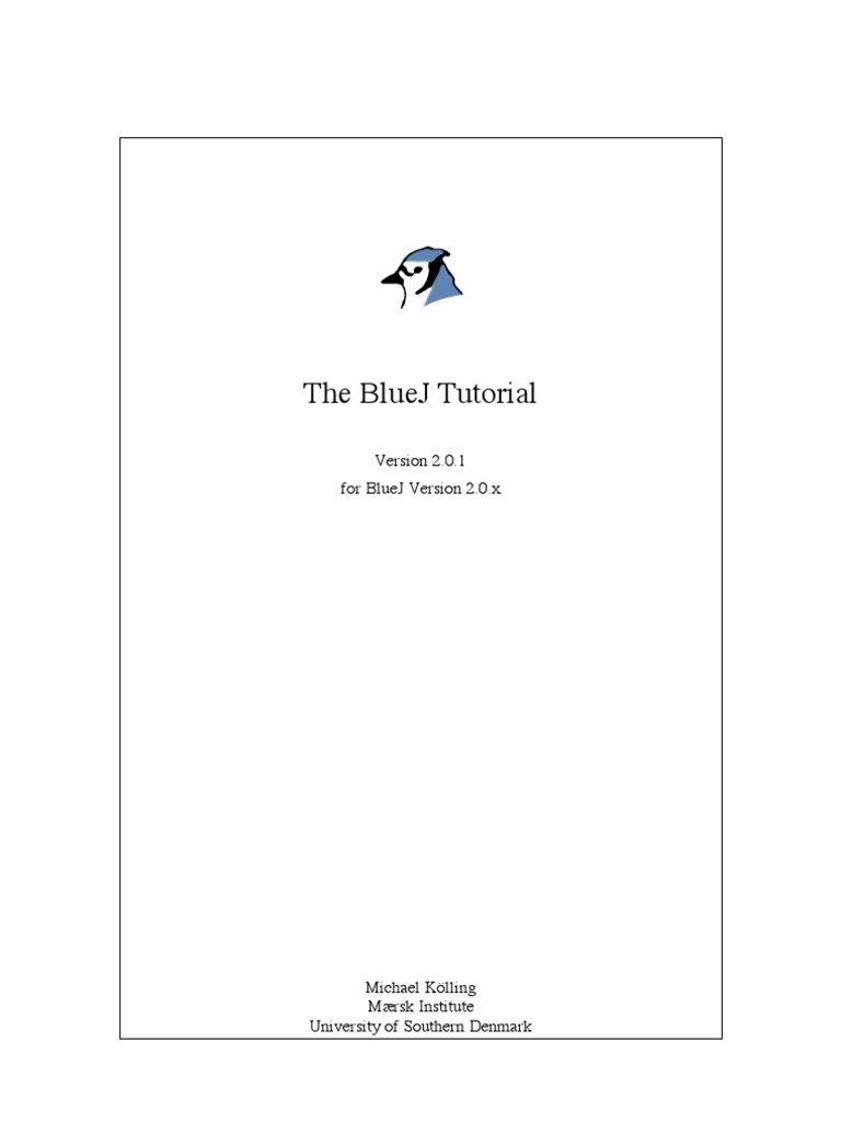 The BlueJ Tutorial | PDF | Method (Computer Programming) | Class ...