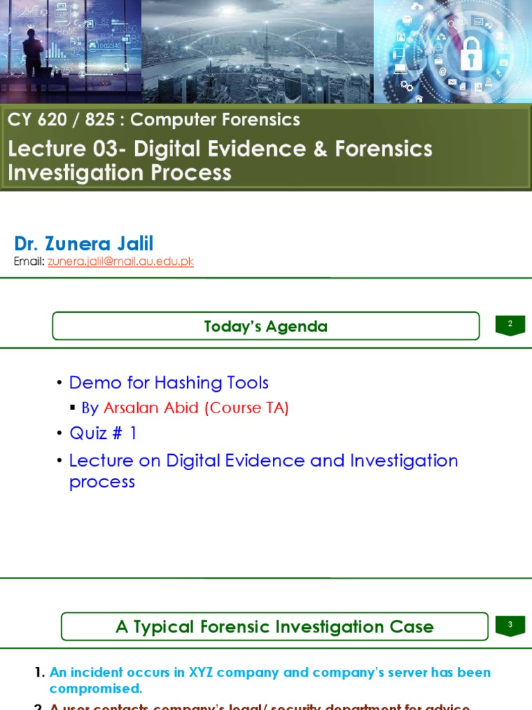 CF Lecture 03-Digital Evidence and Forensic Investigation Process | PDF | Computer Forensics ...