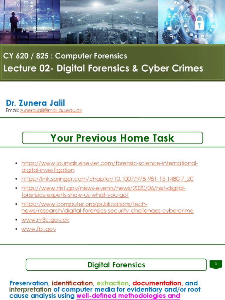 CF Lecture 02-Digital Forensics and Cyber Crimes | PDF | Digital ...