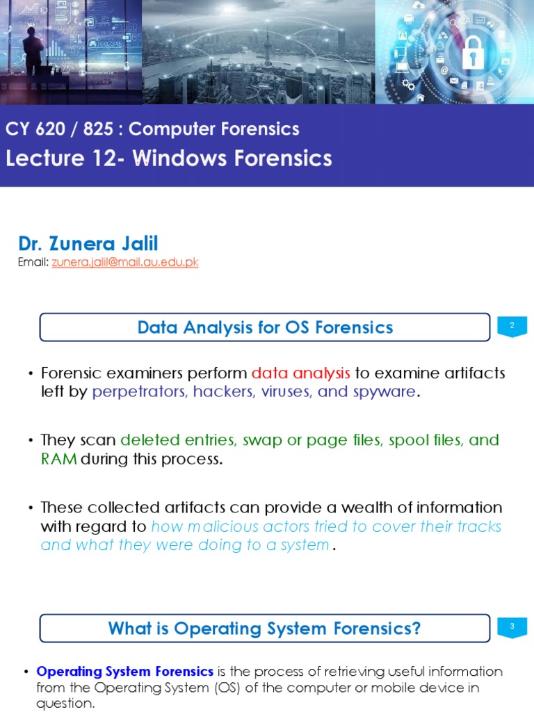 CF Lecture 12 - Windows Forensics | PDF | Windows Registry | Password