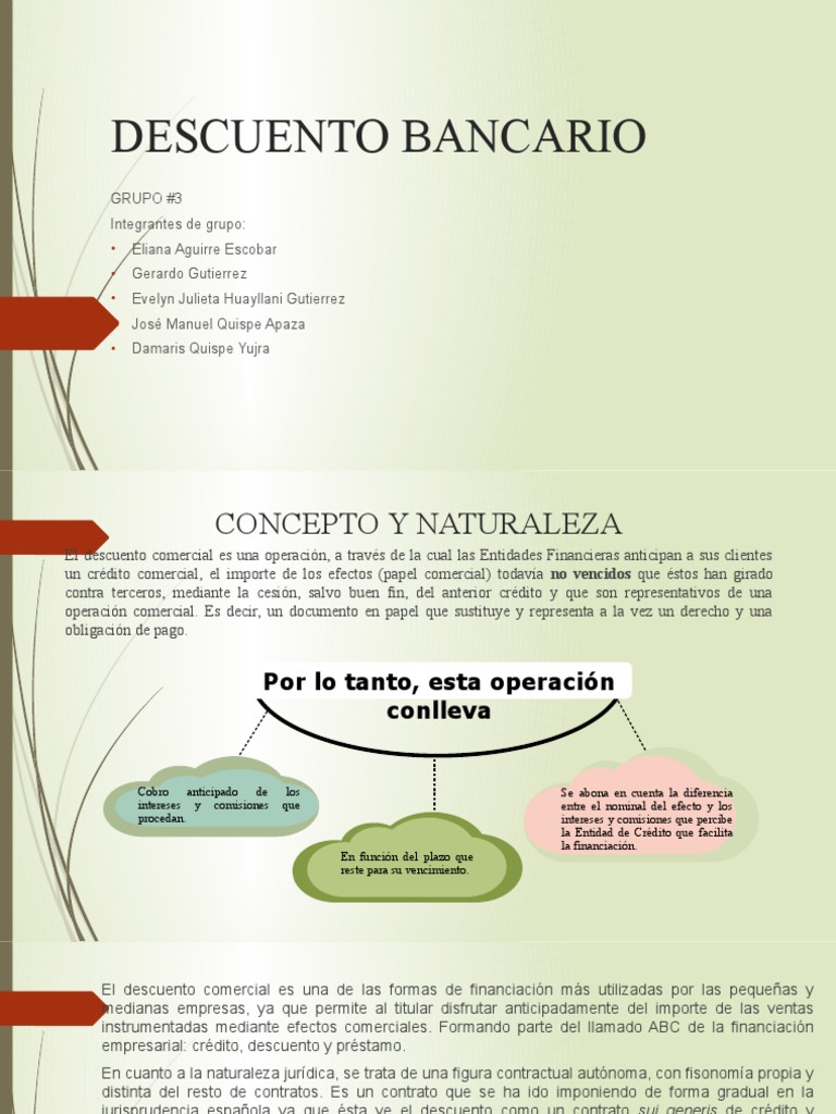 Descuento Bancario | PDF | Bancos | Pagaré