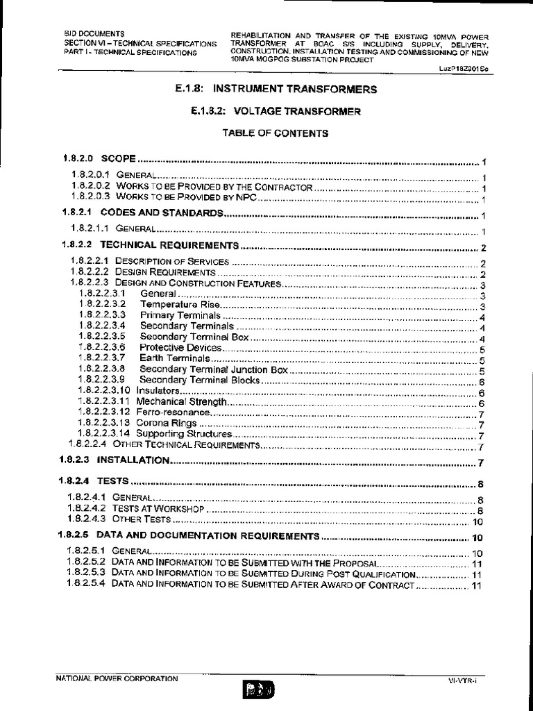 Part - VI - I D Tech Specs | PDF