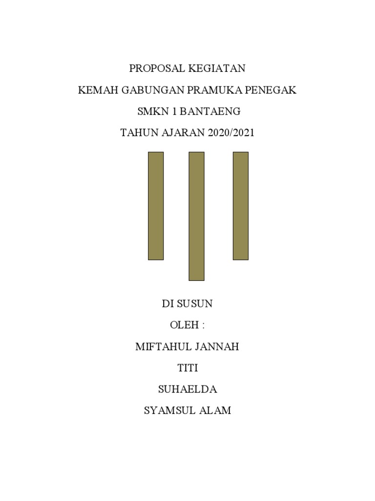 Proposal Kegiatan PERSAMI Pramuka 2020 | PDF | Ilmu Sosial | Perjalanan