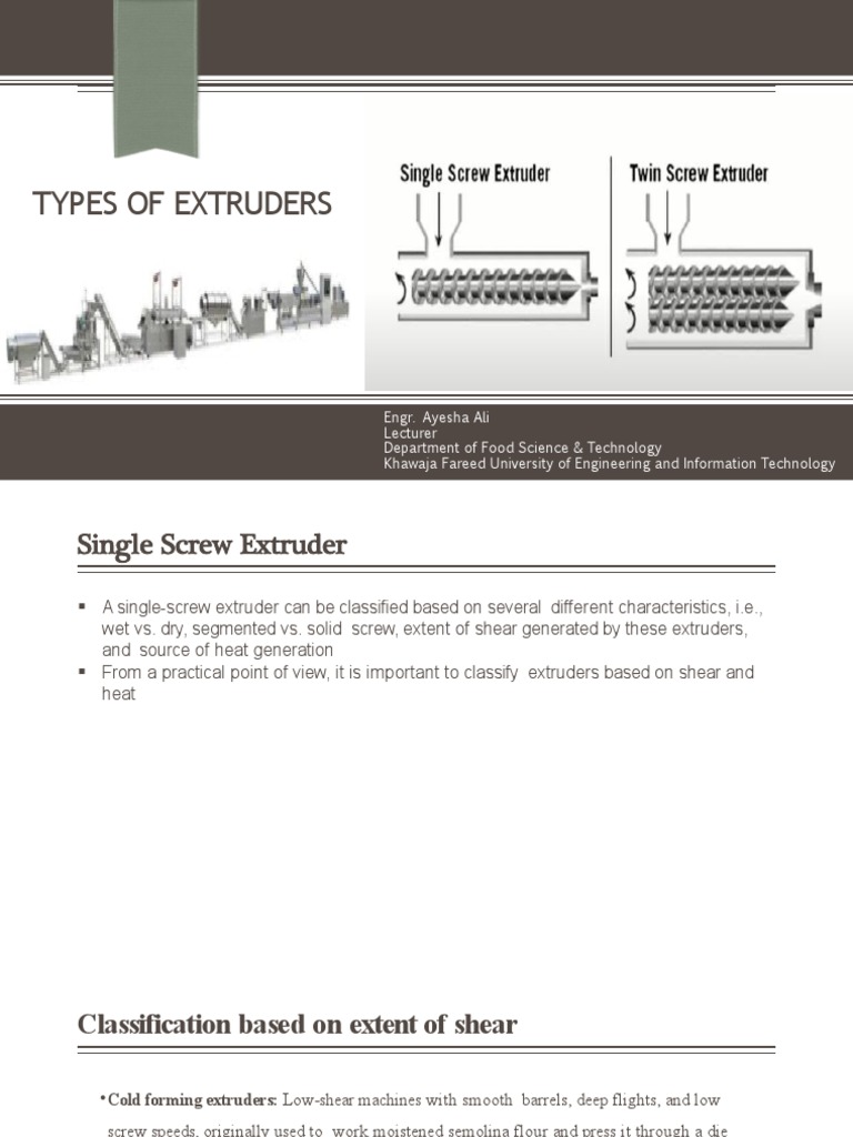 Classification o F Extruder | Download Free PDF | Extrusion ...