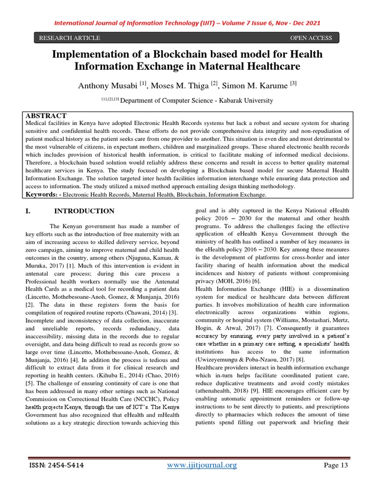 (IJIT-V7I6P3) :anthony Musabi, Moses M. Thiga, Simon M. Karume | PDF ...