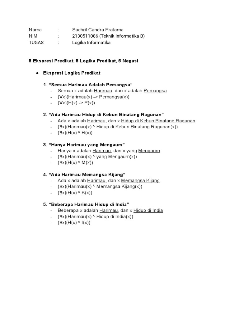 Tugas p4 Logika | PDF