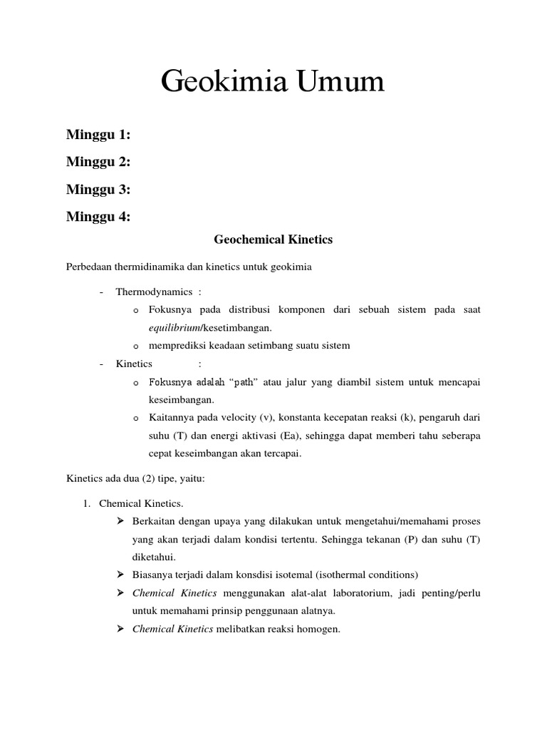 Geokimia Umum | PDF