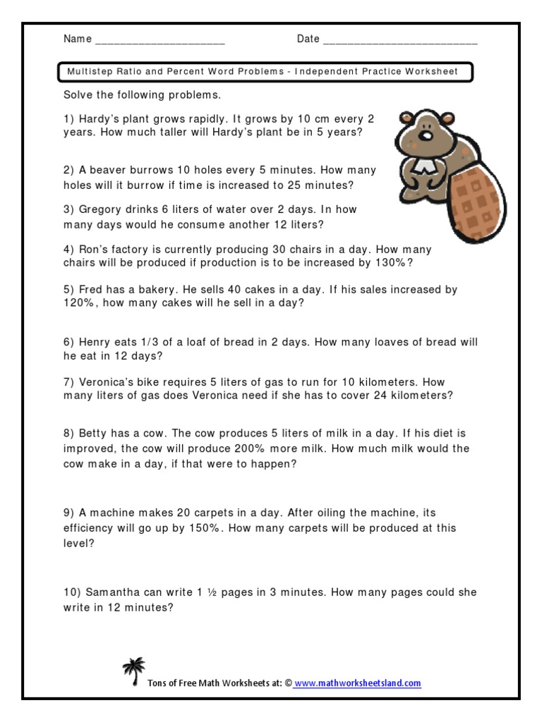 Multistep Ratio and Percent Problems | PDF