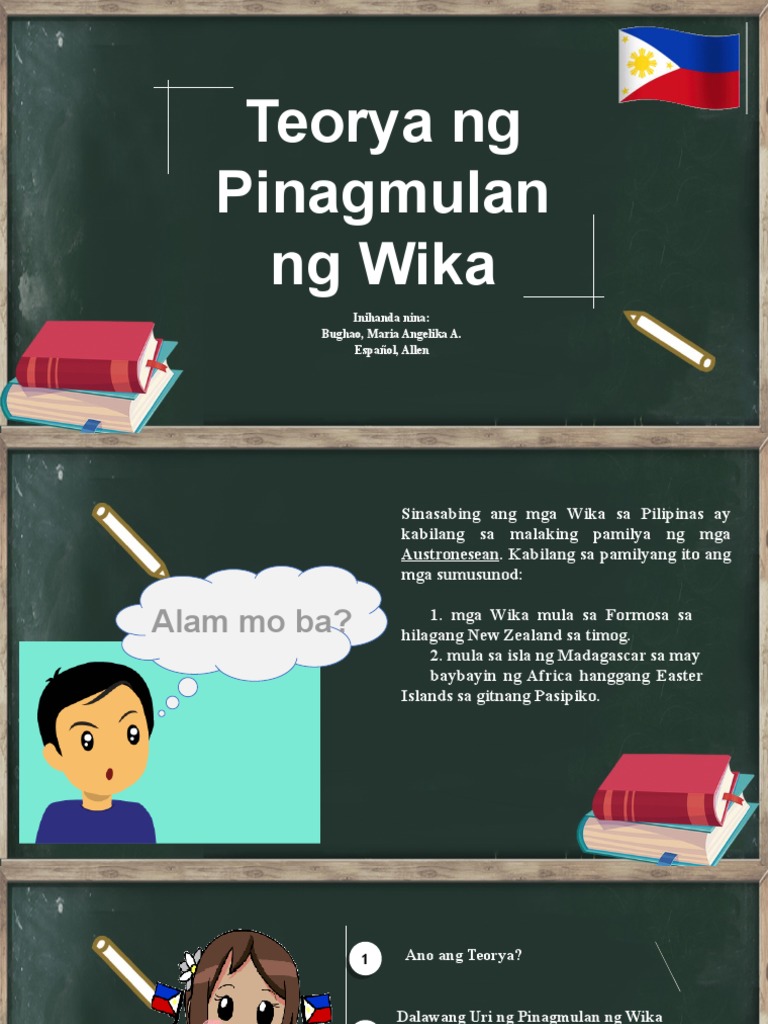 Teoryang Pinagmulan NG Wika Report | PDF