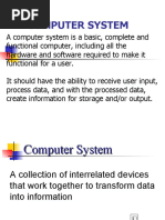 Elements of A Computer System | PDF | Computer Hardware | Input/Output