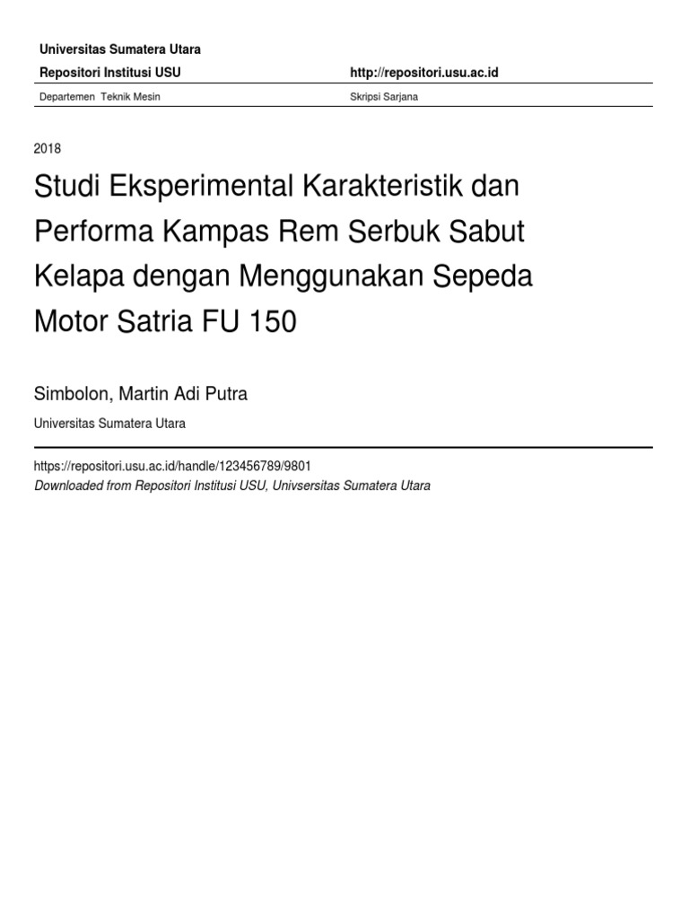 Usu Kampas Rem | PDF