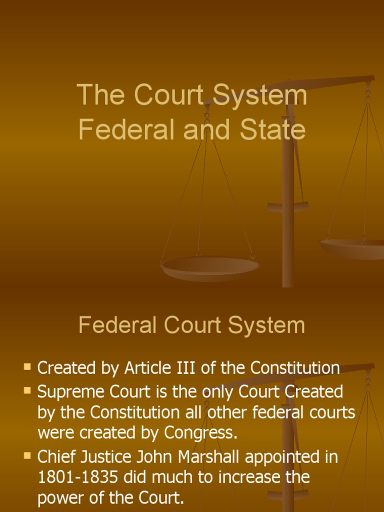 Court Systems Powerpoint | PDF | Federal Judiciary Of The United States ...