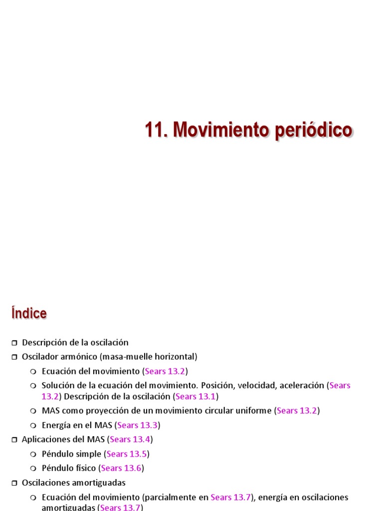 11 Movimiento Periodico | PDF | Oscilación | Péndulo