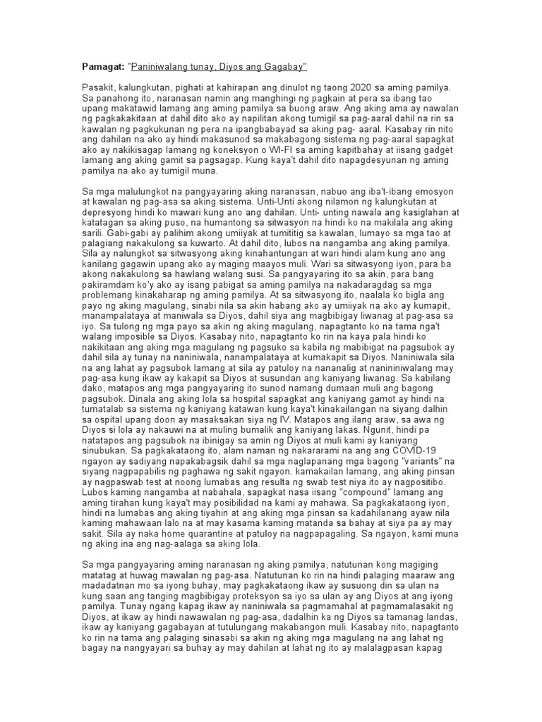 Komunikasyon Sa Akademikong Filipino Essay | PDF