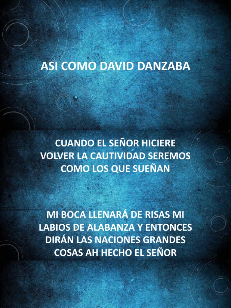 Asi Como David Danzaba | PDF