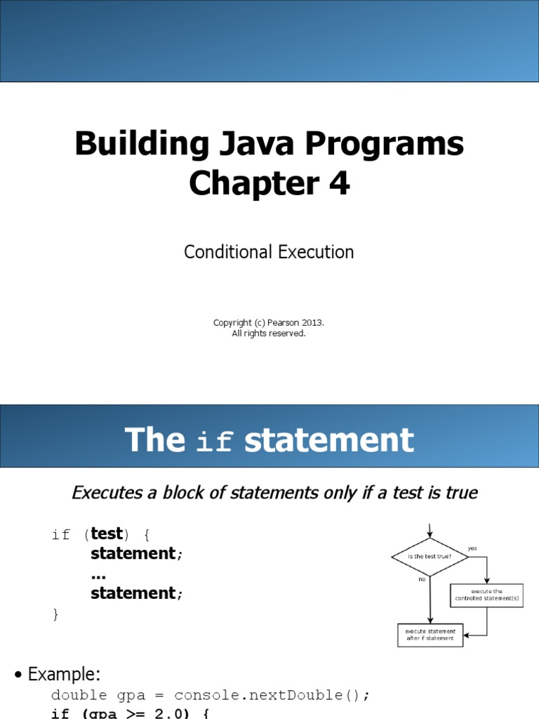 Building Java Programs: Conditional Execution | PDF | Body Mass Index | Integer (Computer Science)