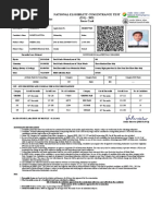 Neet Admit Card Sample | PDF | Identity Document