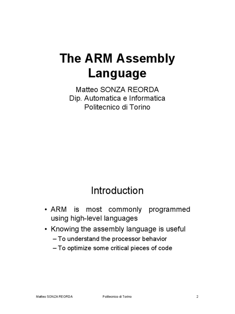ARM Assembly Language | PDF | Assembly Language | Pointer (Computer ... ARM Assembly Language | PDF | Assembly Language | Pointer (Computer ...