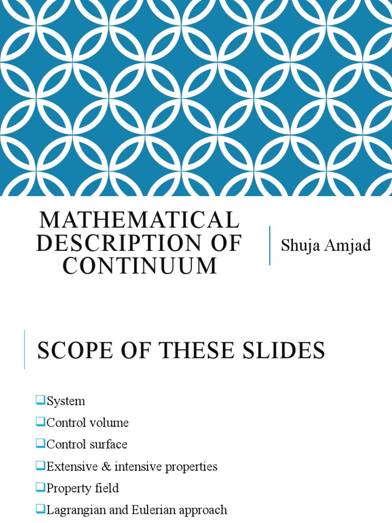 Mathematical Description of Continuum | PDF | Continuum Mechanics ...
