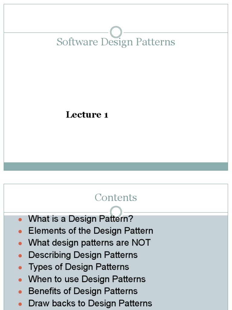 Understanding Software Design Patterns | PDF | Class (Computer ...