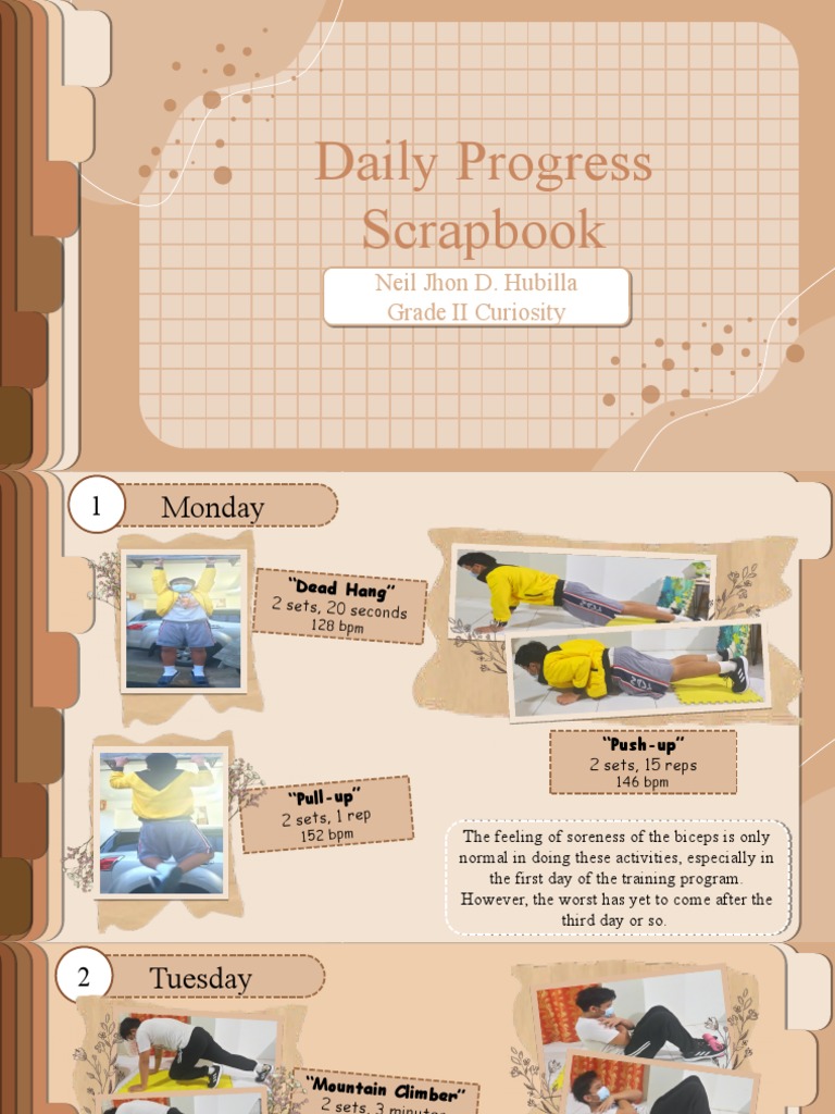 Daily Progress Scrapbook | PDF | Weight Training | Nutrition