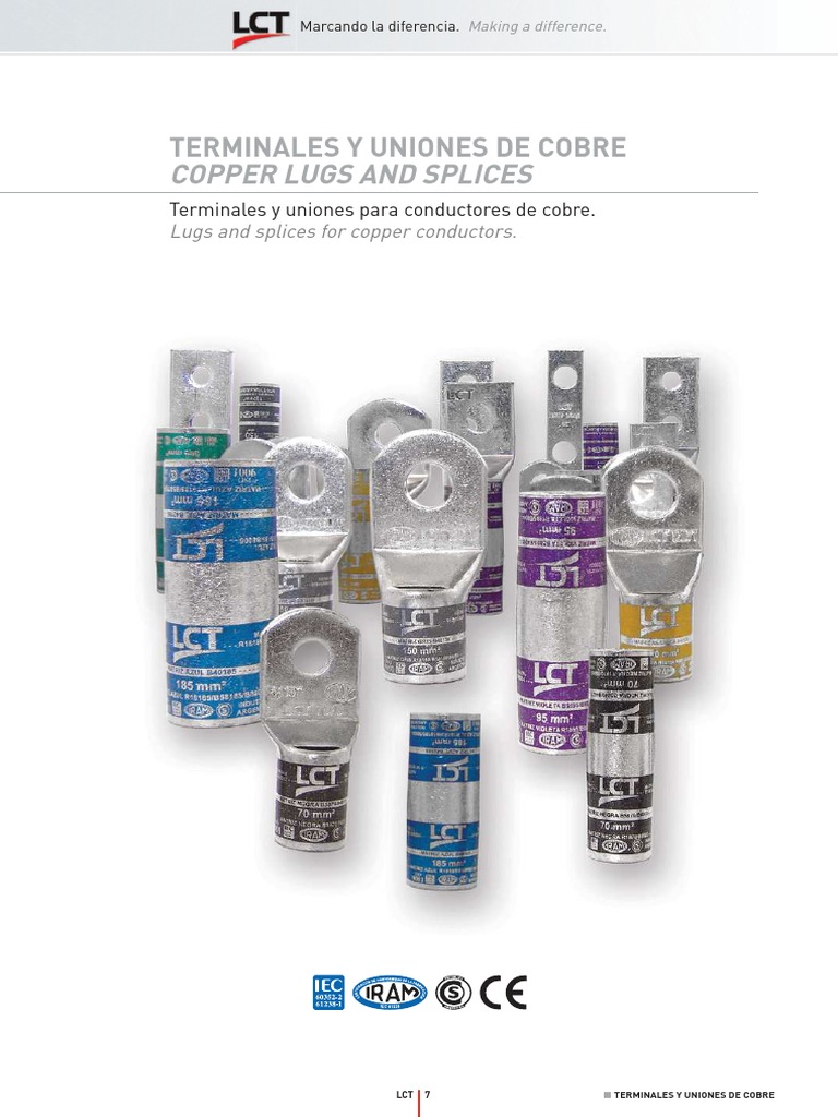 Terminales y Uniones de Cobre LCT | PDF | Conjuntos de elementos ...