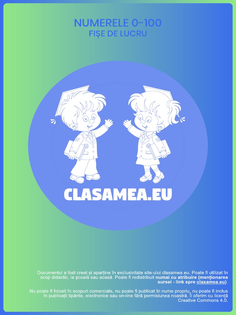 Numerele 0-100. Fișe de Lucru | PDF