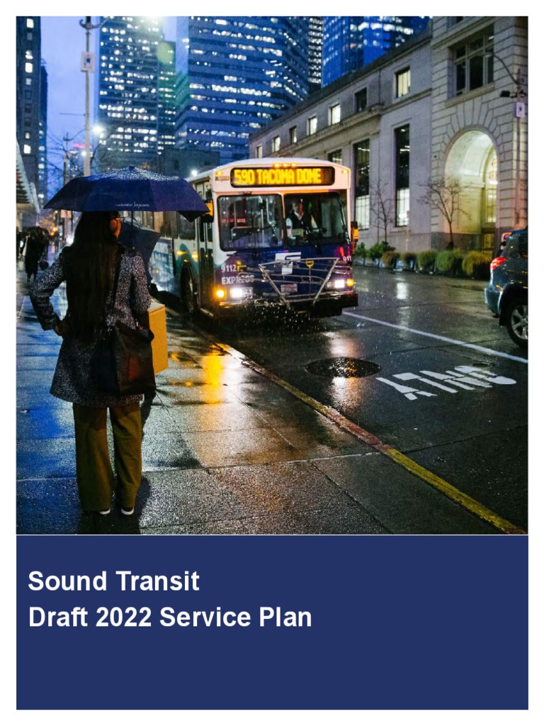 Sound Transit - Draft 2022 Service Plan With Appendices | PDF ...
