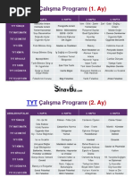 2024 Tyt Calisma Programi 1.ay | PDF