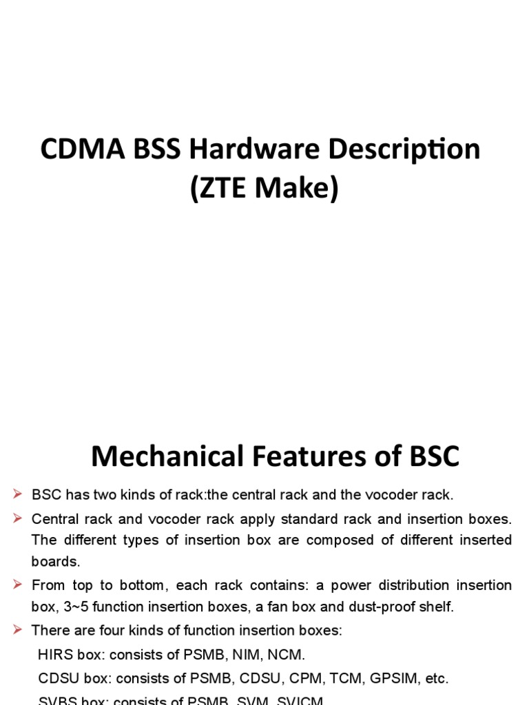 CDMA BSC Hardware Description ZTE Make | PDF | Communications Protocols ...