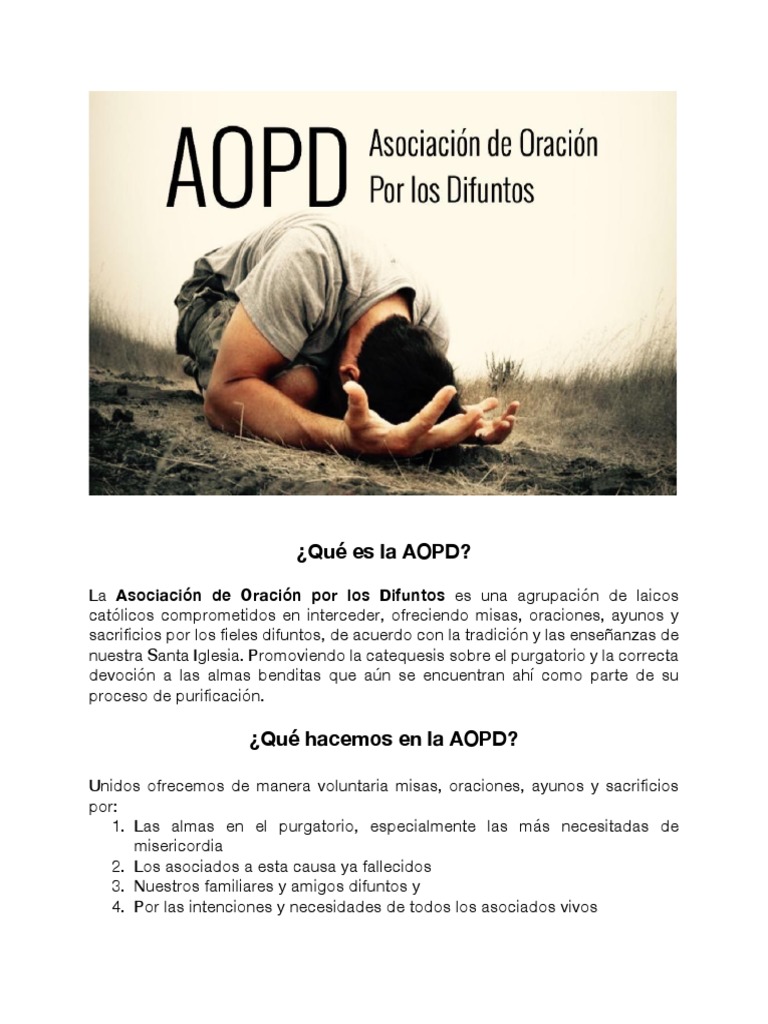 Folleto Interactivo AOPD | PDF | Purgatorio | Misa (liturgia)