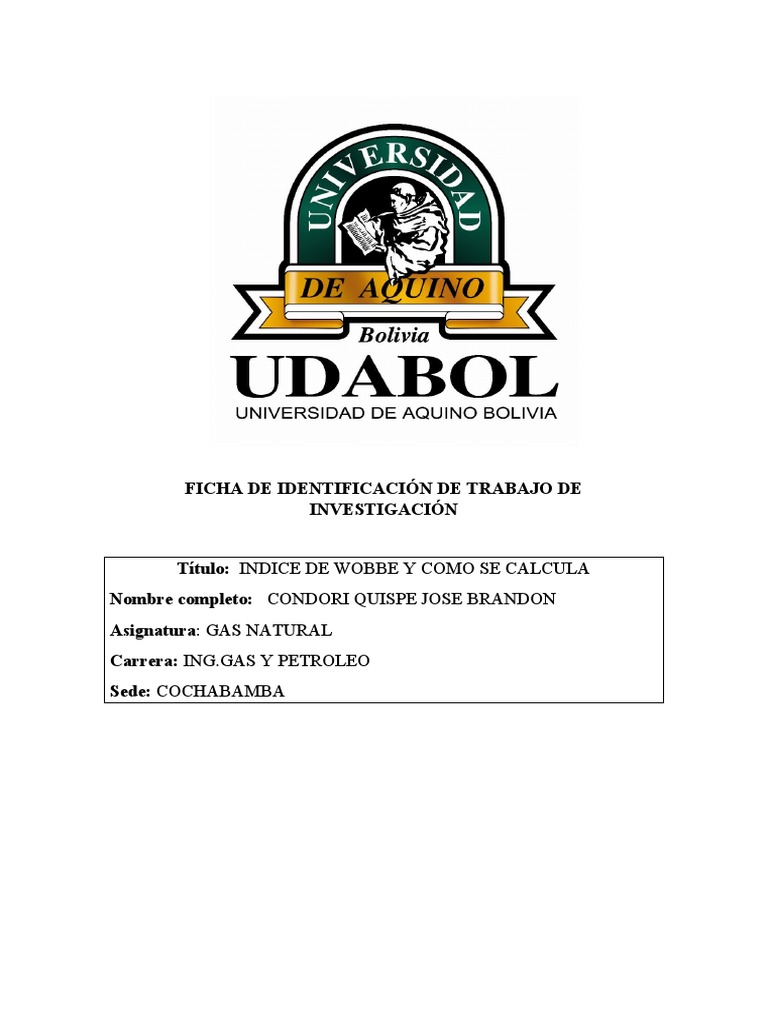 Indice de Wobbe | PDF | Gases | Presión
