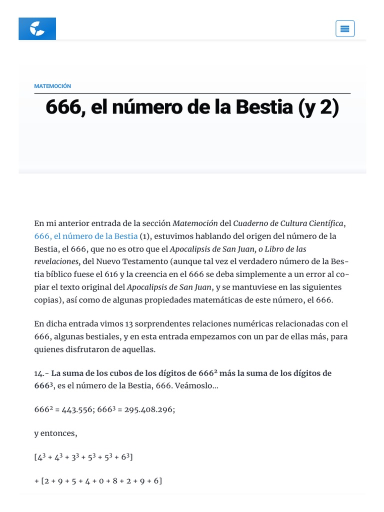 666, El Número de La Bestia (Y 2) - Cuaderno de Cu | PDF | Número de la ...
