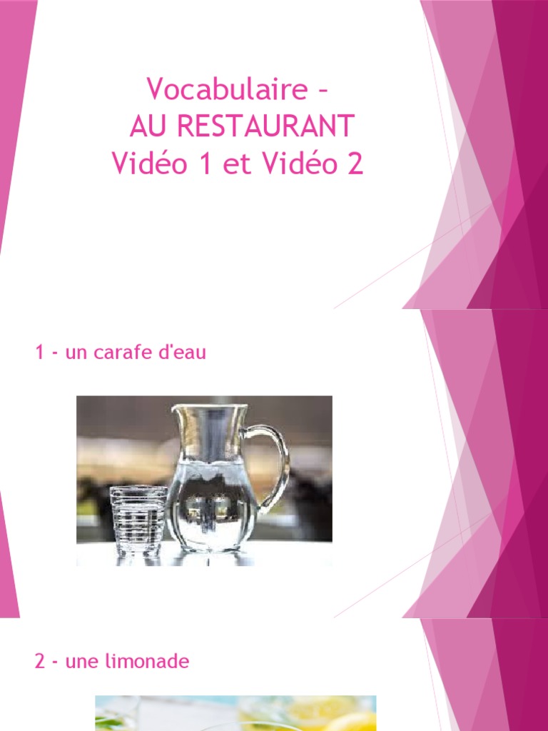 Vocabulaire Manger-Boire | PDF