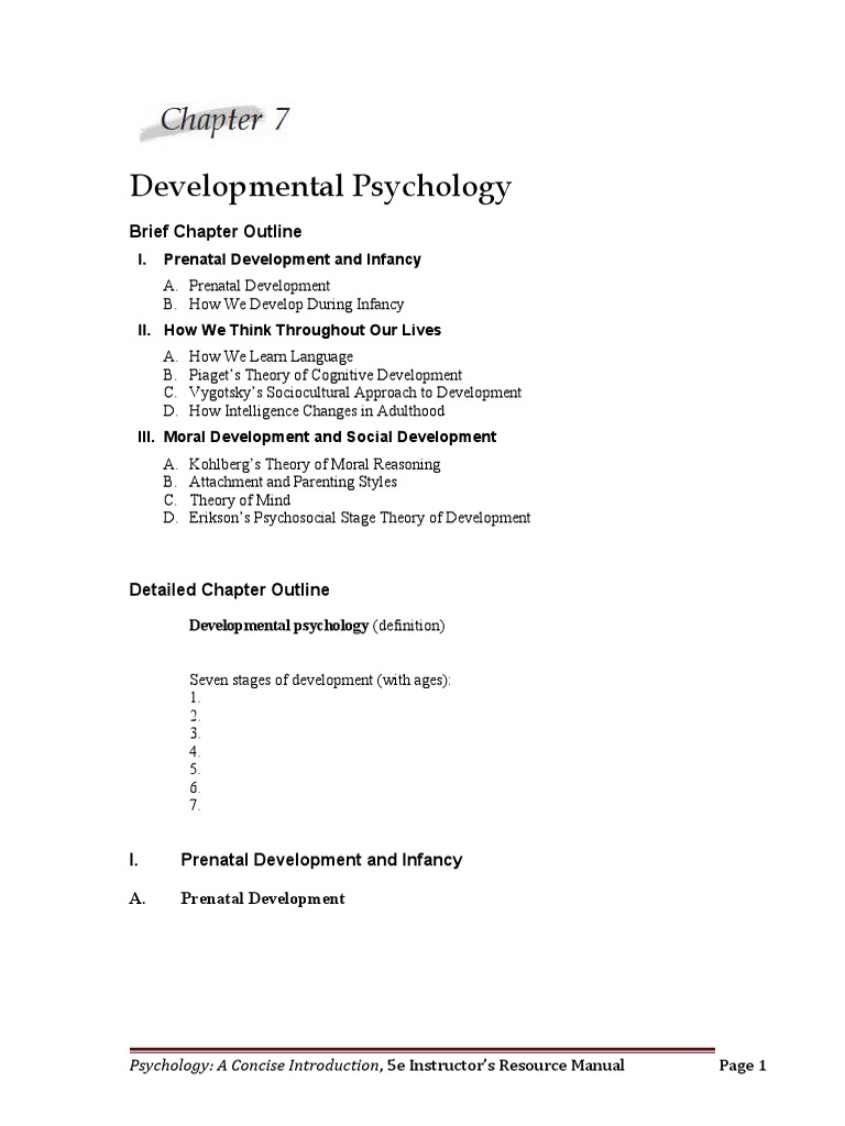 PSY101 Ch. 7 Study Guide | PDF | Twin | Developmental Psychology