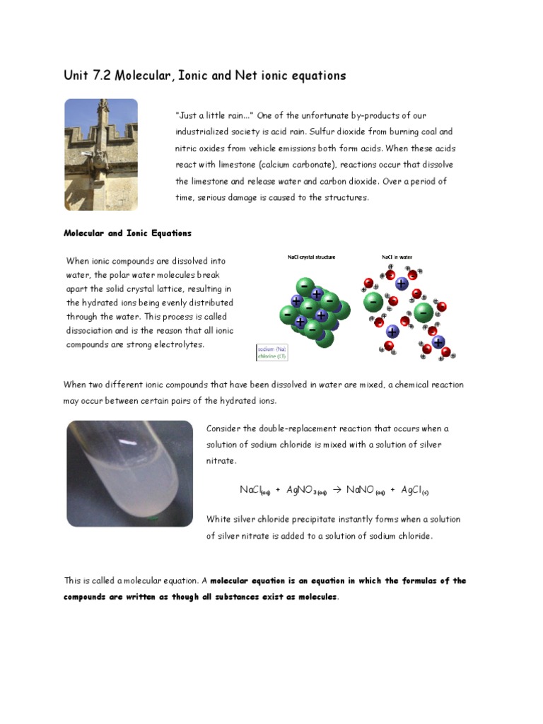 Balancing Molecular and Ionic Equations | PDF | Ion | Chemical Compounds