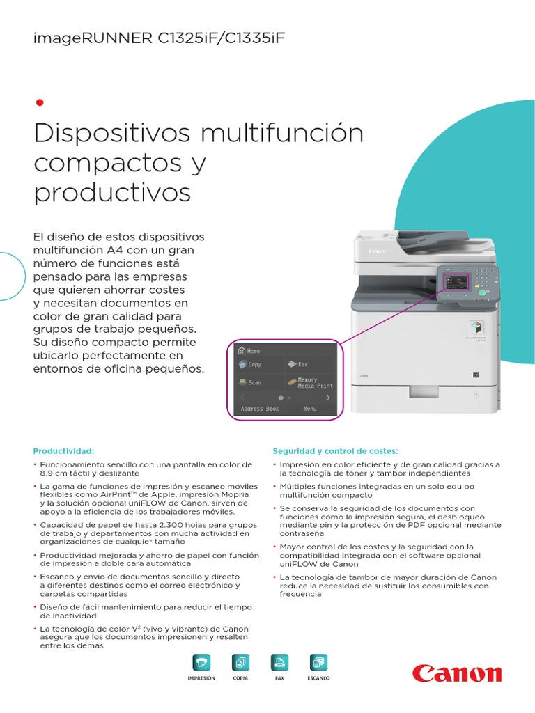 Impresora Multifuncion Canon imageRUNNER C1325-1335 | PDF | Microsoft ...