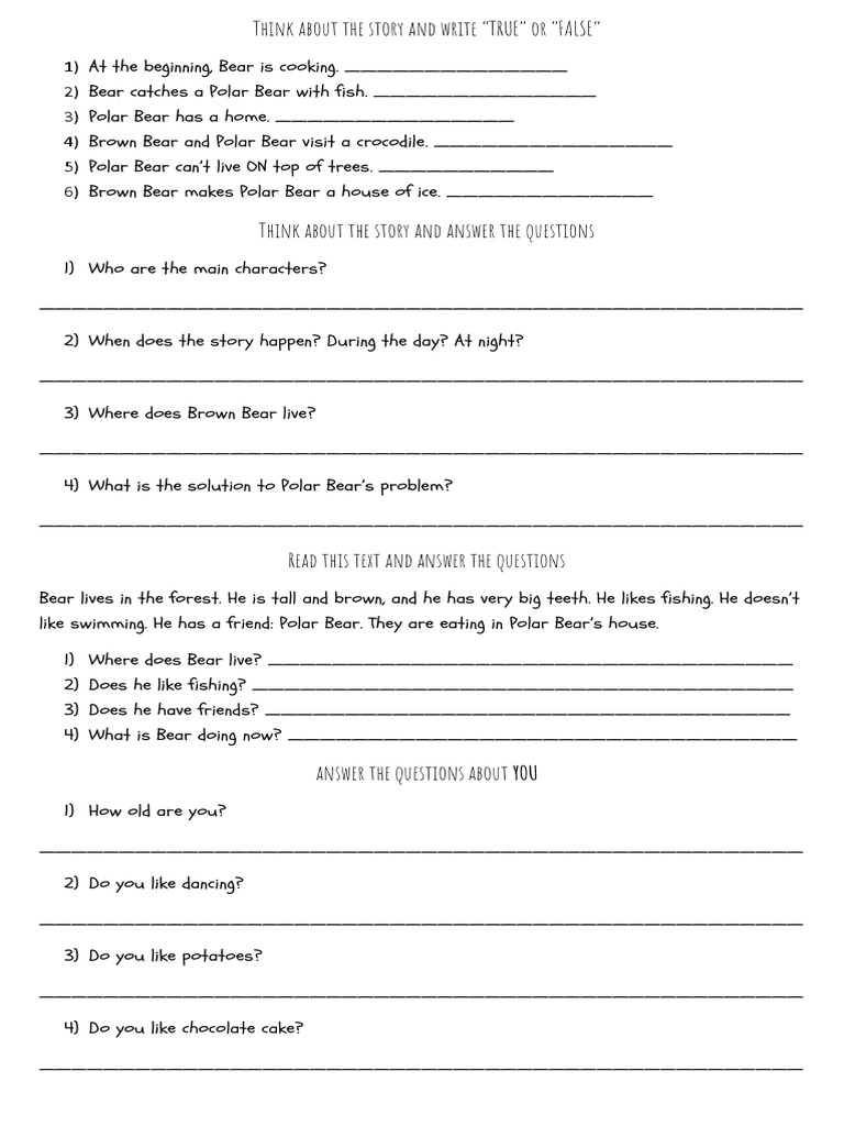 Activities | PDF | Bears