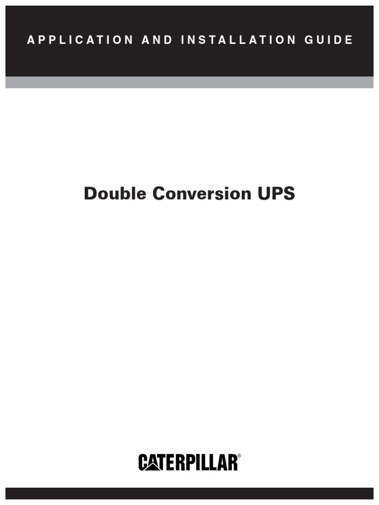 Double Conversion UPS: Application and Installation Guide | PDF | Power ...