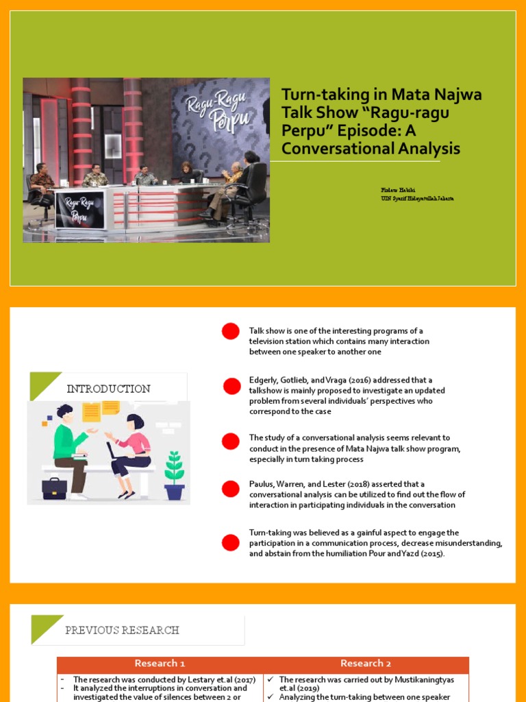 Turn-Taking in Mata Najwa A Conversational Analysis | PDF | Human Communication | Communication