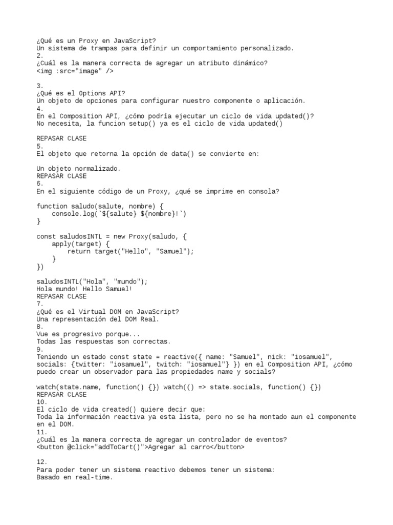 Guía de Vue.js y JavaScript Avanzado | PDF | Modelo de objeto de documento | Script Java